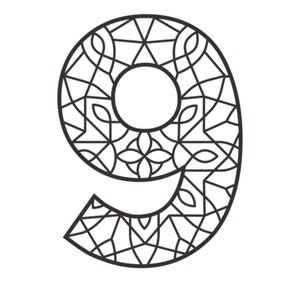 Mandala Numbers Coloring Pages | Numbers 1-10 Coloring | Numbers ...