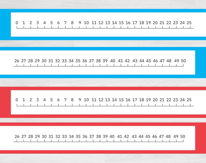 Single Printable 0-100 Number Lines Reference Sheet. Preschool Through ...