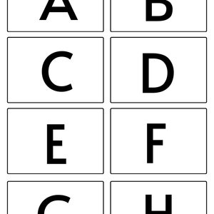 Uppercase Alphabet Flash Cards: Printable Literacy Aids (digital ...