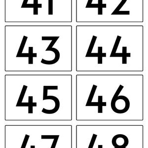 Number Flash Cards 1-100: Printable Numeracy Aid (digital Download) - Etsy