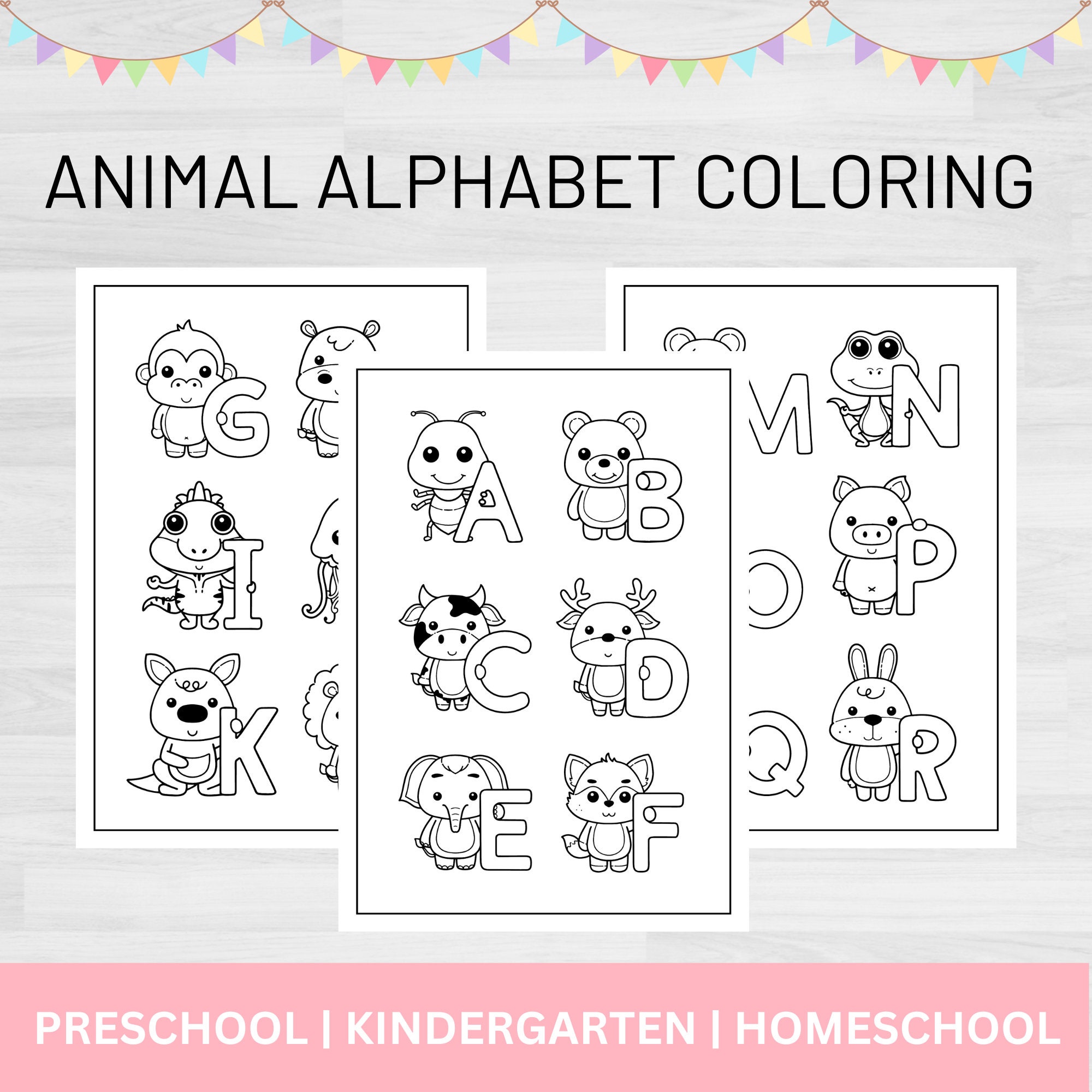 Animal Alphabet Coloring Pages E [2025]