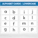 Lowercase Alphabet Flash Cards: Printable Literacy Aids (digital ...