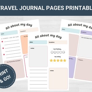 Travel Journal Printable Travel Journal Kids Travel - Etsy
