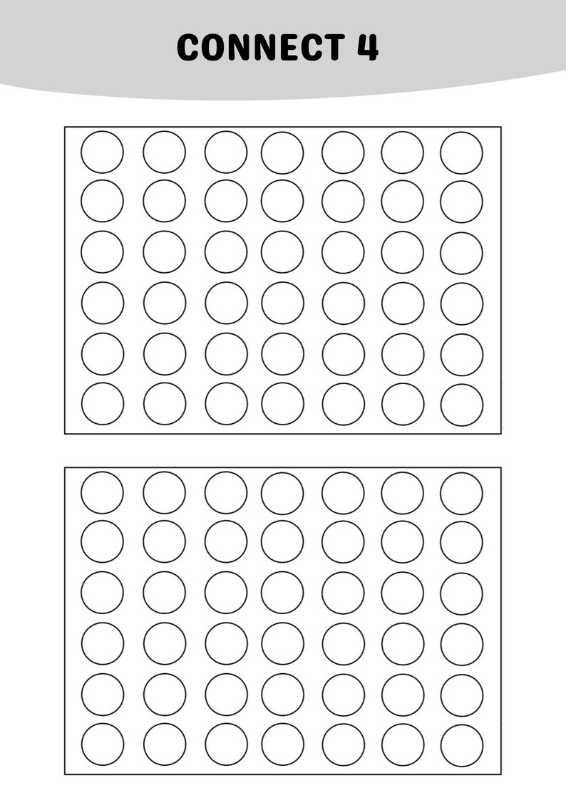 Connect 4 Printable Connect 4 in A Row Printable Connect 4 in A Row ...