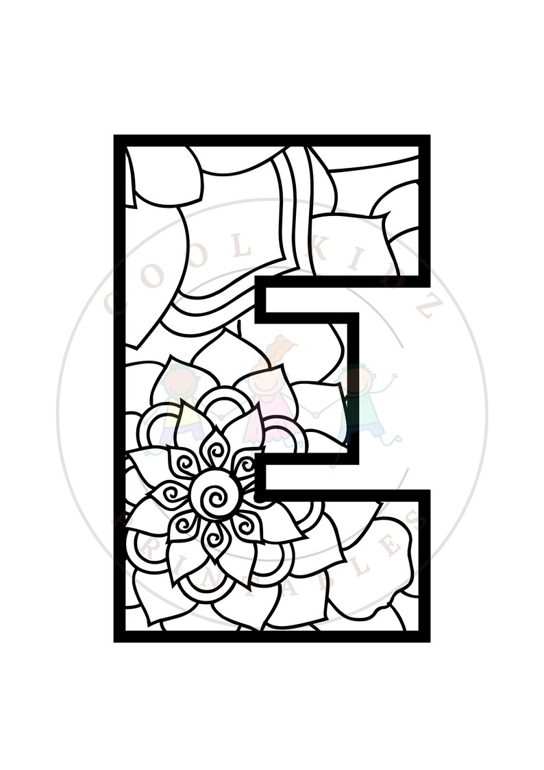 Mandala Alphabet Coloring Pages Mandala Alphabet Letter Coloring ...