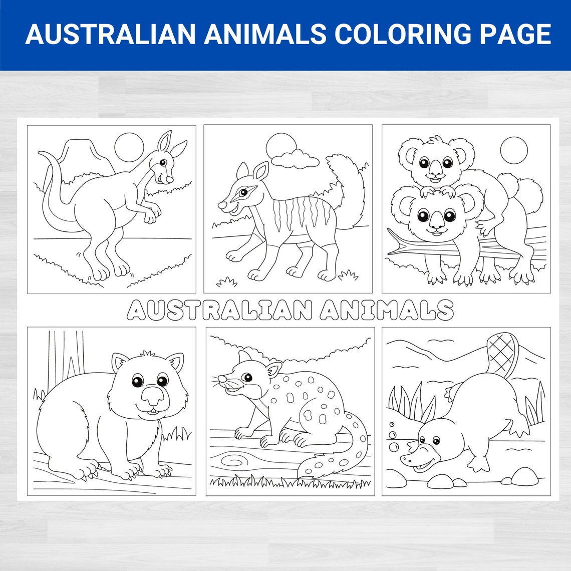 Native Australian Animals Coloring Pages | Australian Animals ...
