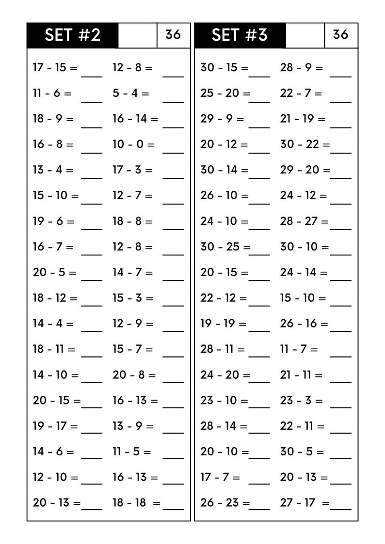 Math Drills Worksheets Addition Worksheets Subtraction Worksheets ...