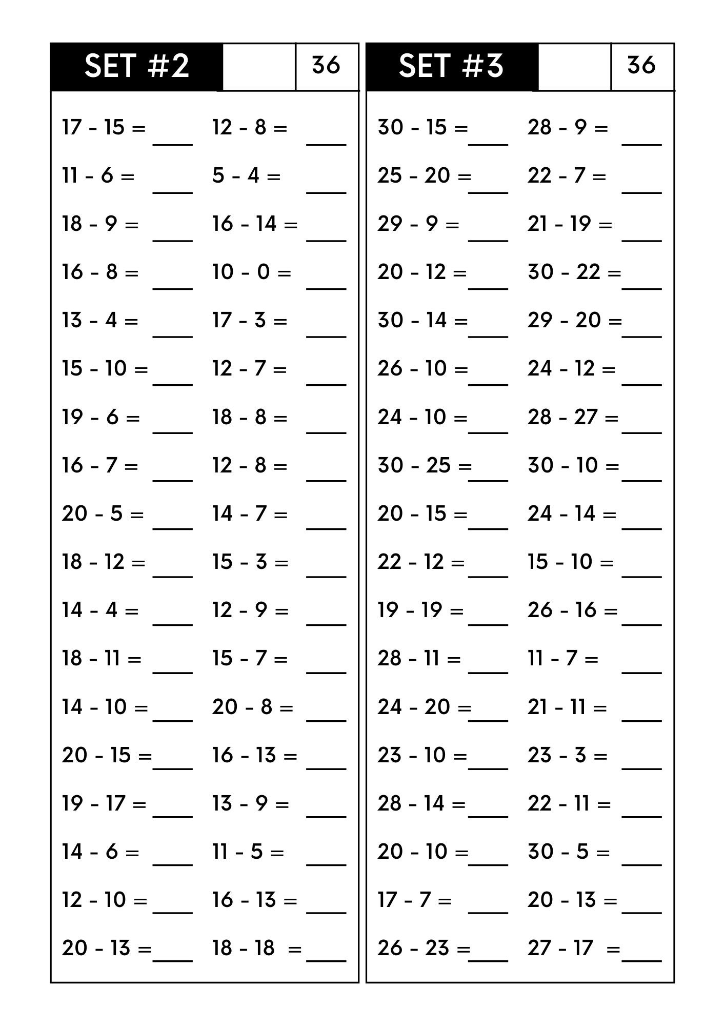 Math Drills Worksheets Addition Worksheets Subtraction Worksheets ...