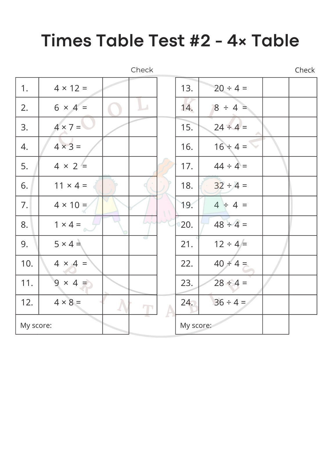 Times Table Multiplication Worksheets | Time Tables Printable | Times ...