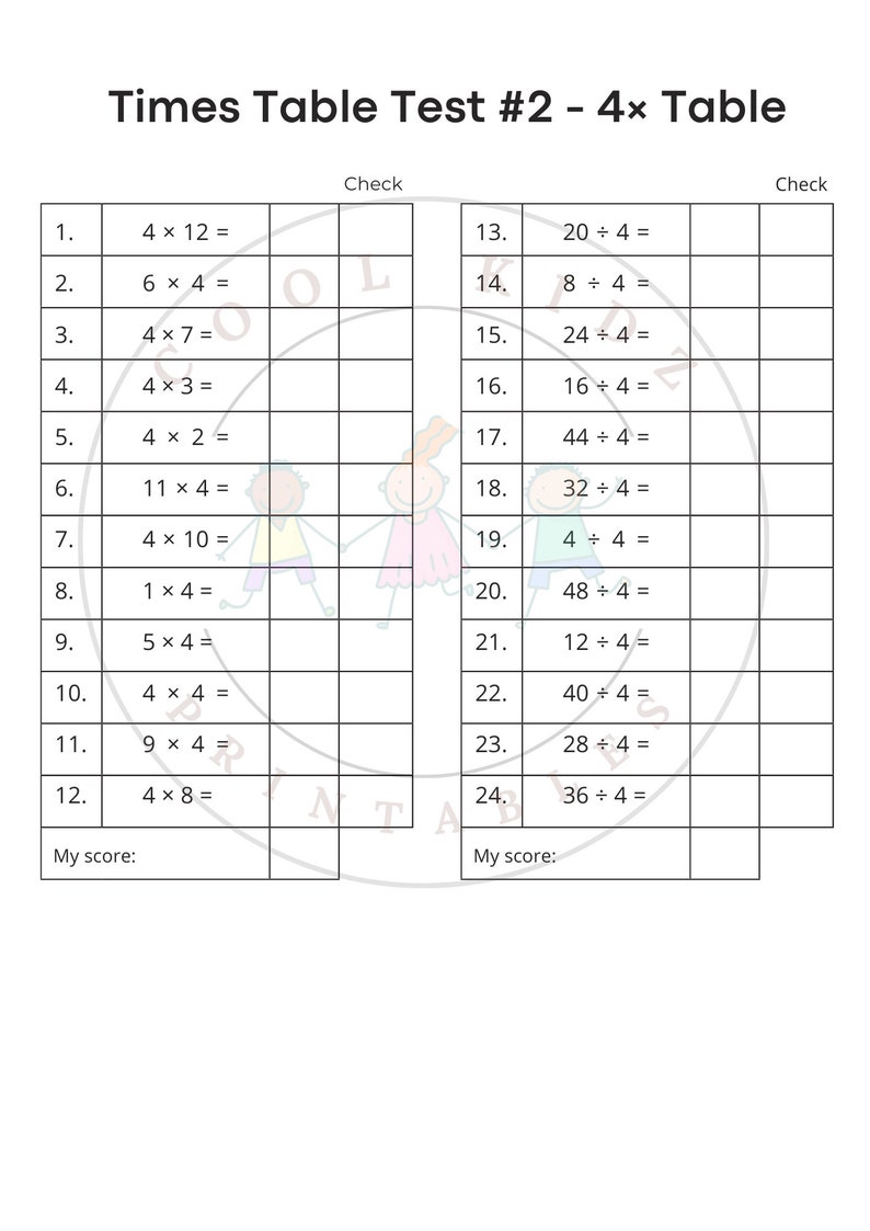 Times Table Multiplication Worksheets | Time Tables Printable | Times ...