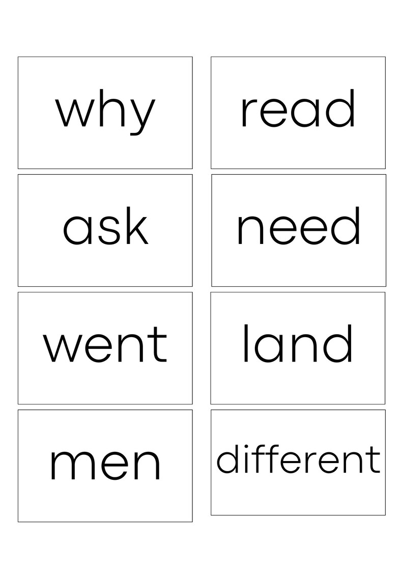 Fry Sight Words: Second 100 Flashcards (digital Download) - Etsy