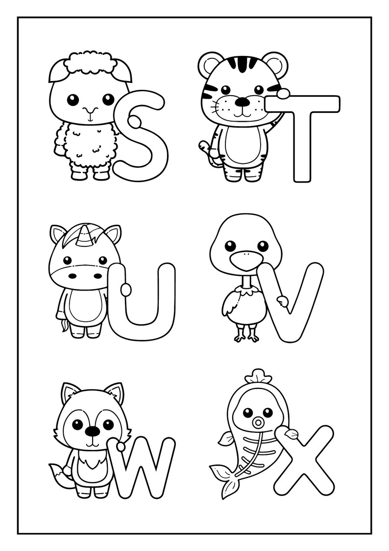 Animal Alphabet Printable Alphabet Worksheets Letter Worksheets for ...