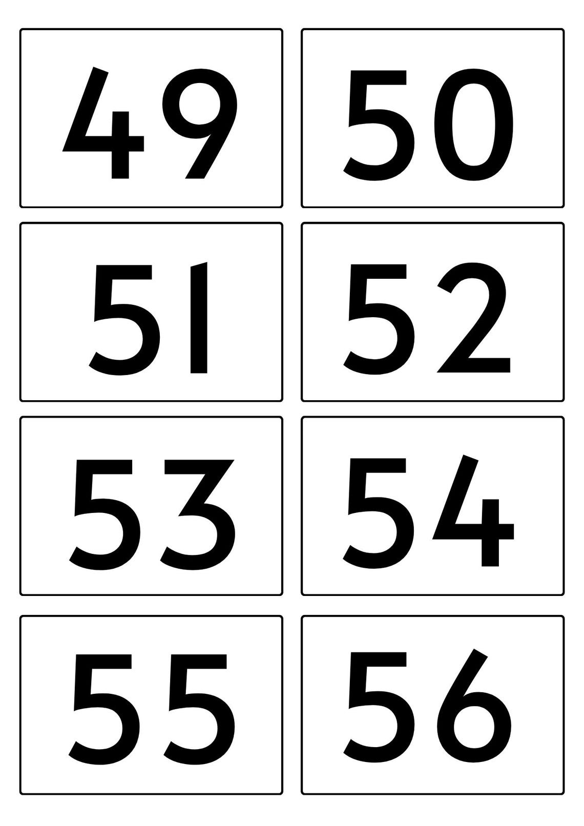 Number Flash Cards 1-100: Printable Numeracy Aid (digital Download) - Etsy