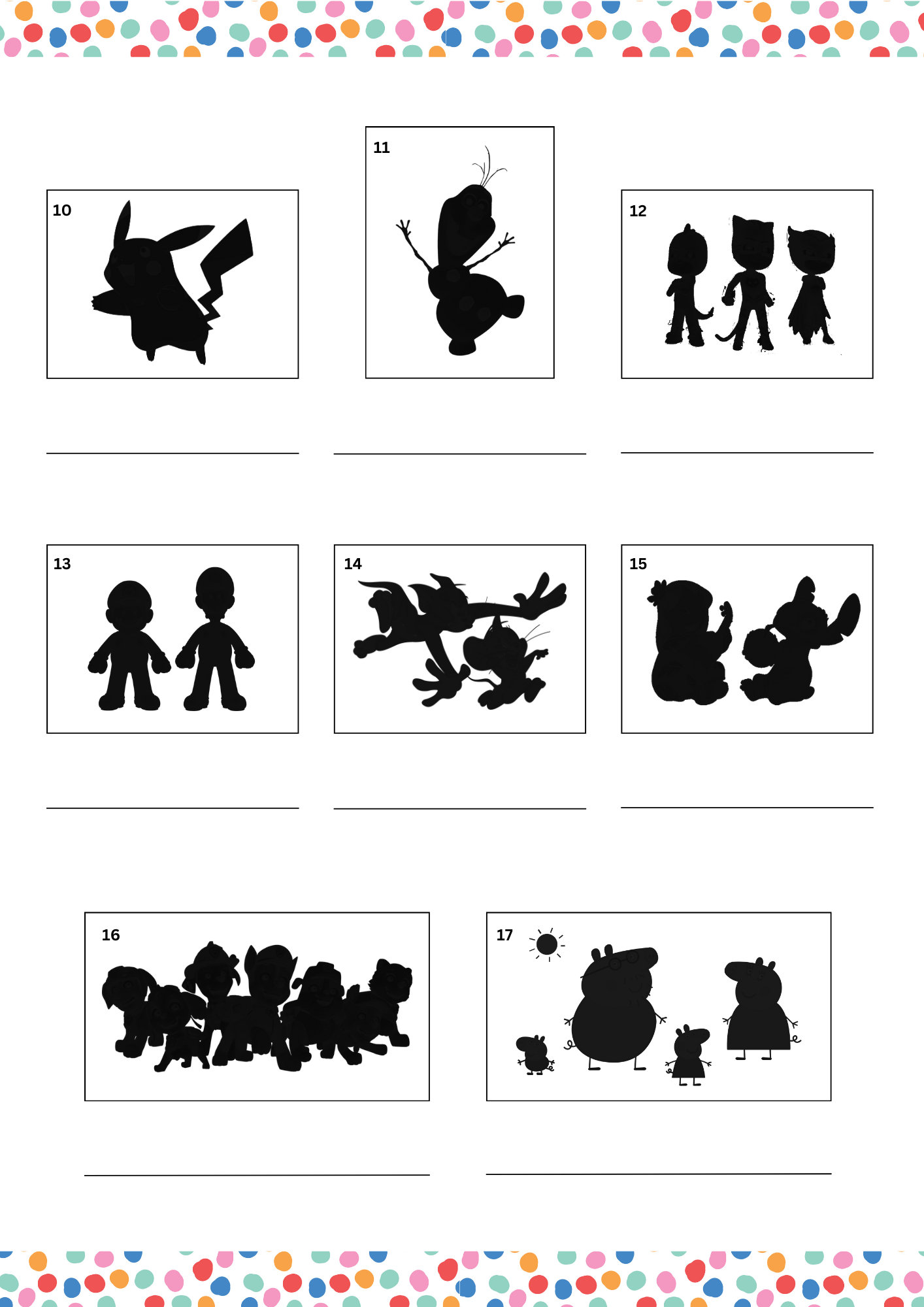 Kid's Trivia Quiz Cartoon Trivia Visual Trivia Quiz Printable Cartoon ...