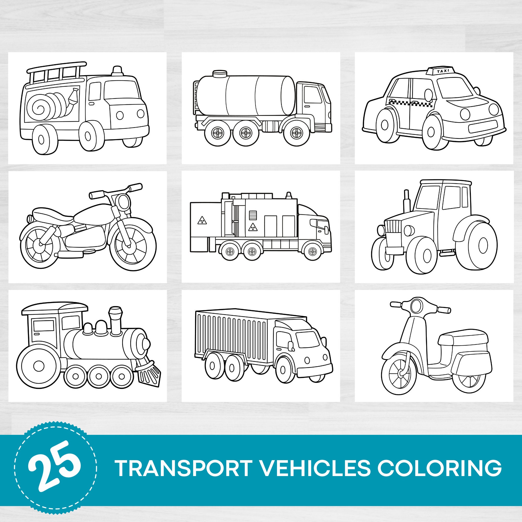 Transport Vehicles Coloring Pages Transport Vehicle Coloring Activities ...