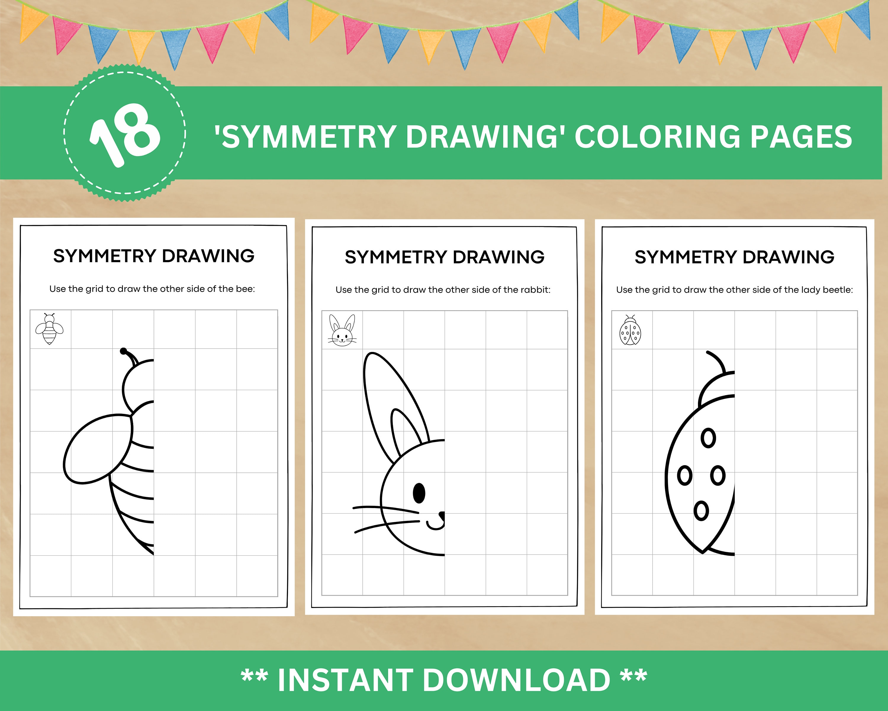 Line Of Symmetry Coloring Pages