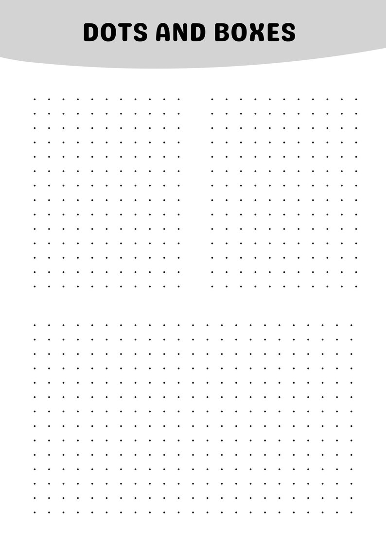 Dots and Boxes Dots and Boxes Printable Dots and Boxes - Etsy