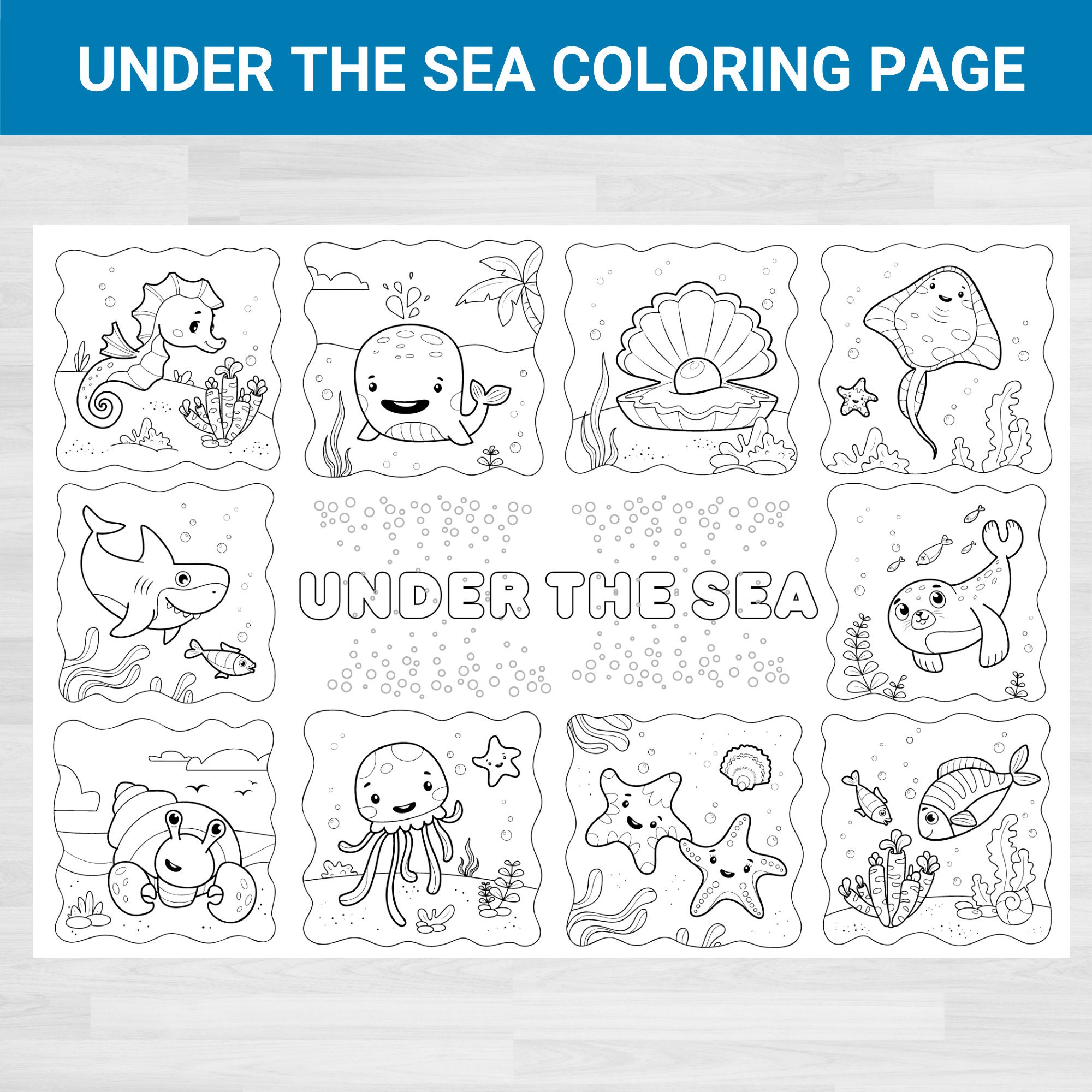 Animals Under The Sea Coloring Pages [2025]