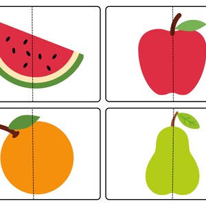 Fruit Matching Activity | Fruit Flashcards| Fruit Matching Printable ...
