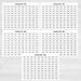 Number Charts 1-2000 Printables: Teacher Classroom Homeschool Resource ...