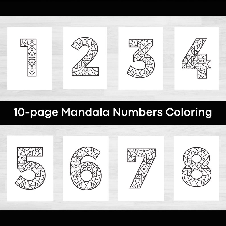 Mandala Numbers Coloring Pages | Numbers 1-10 Coloring | Numbers ...