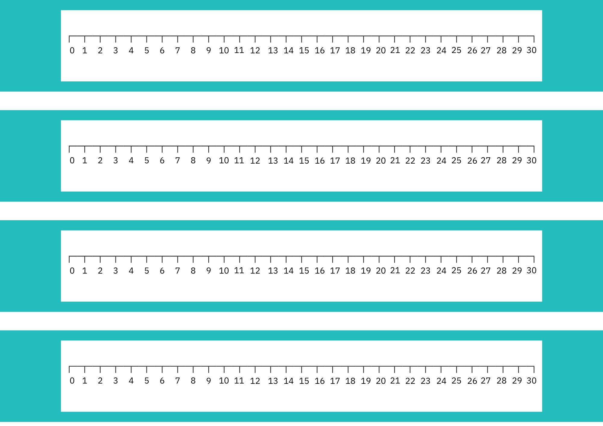 Recta numérica imprimible 0-30 / Recta numérica imprimible / Contando ...