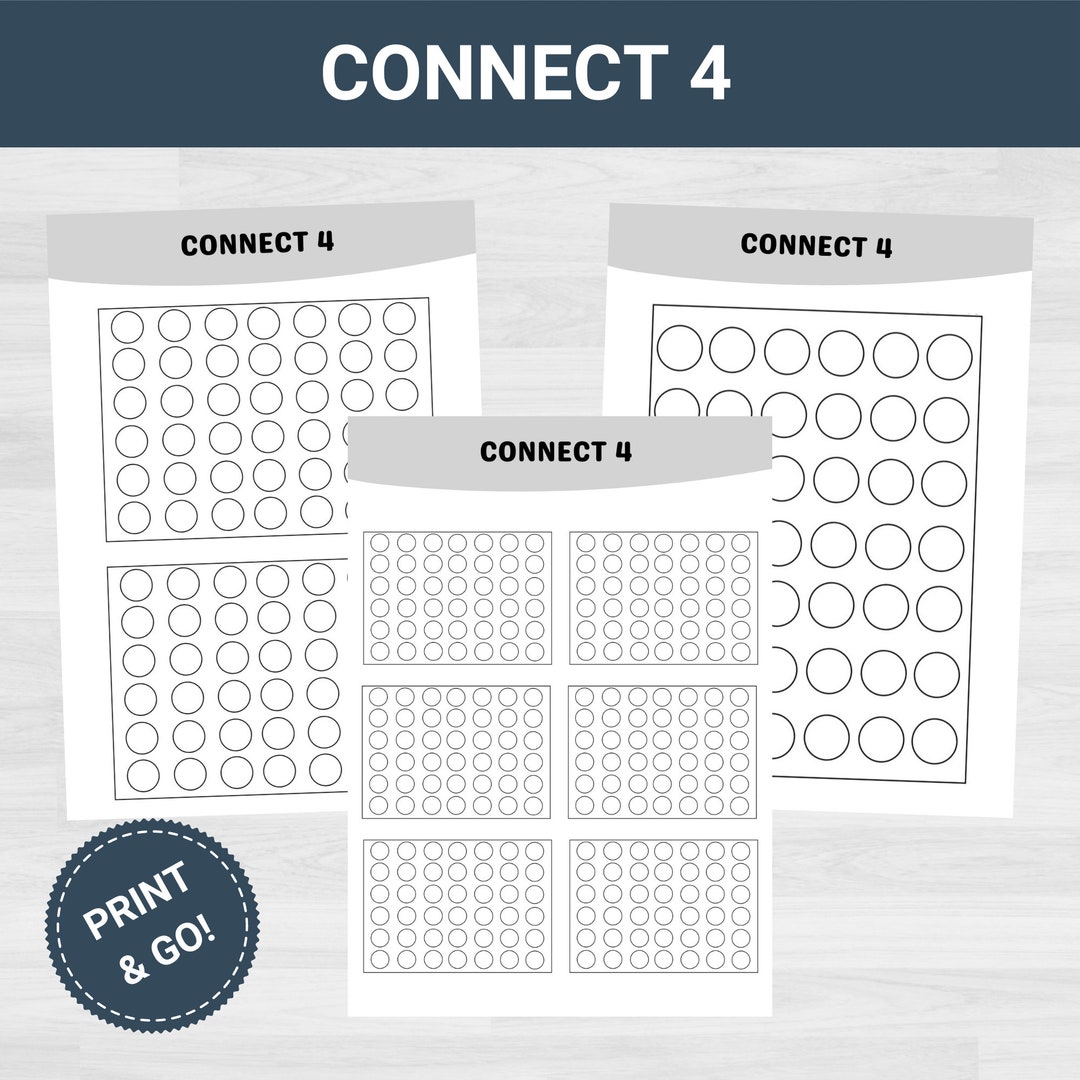Connect 4 Printable Connect 4 in A Row Printable Connect 4 in A Row ...