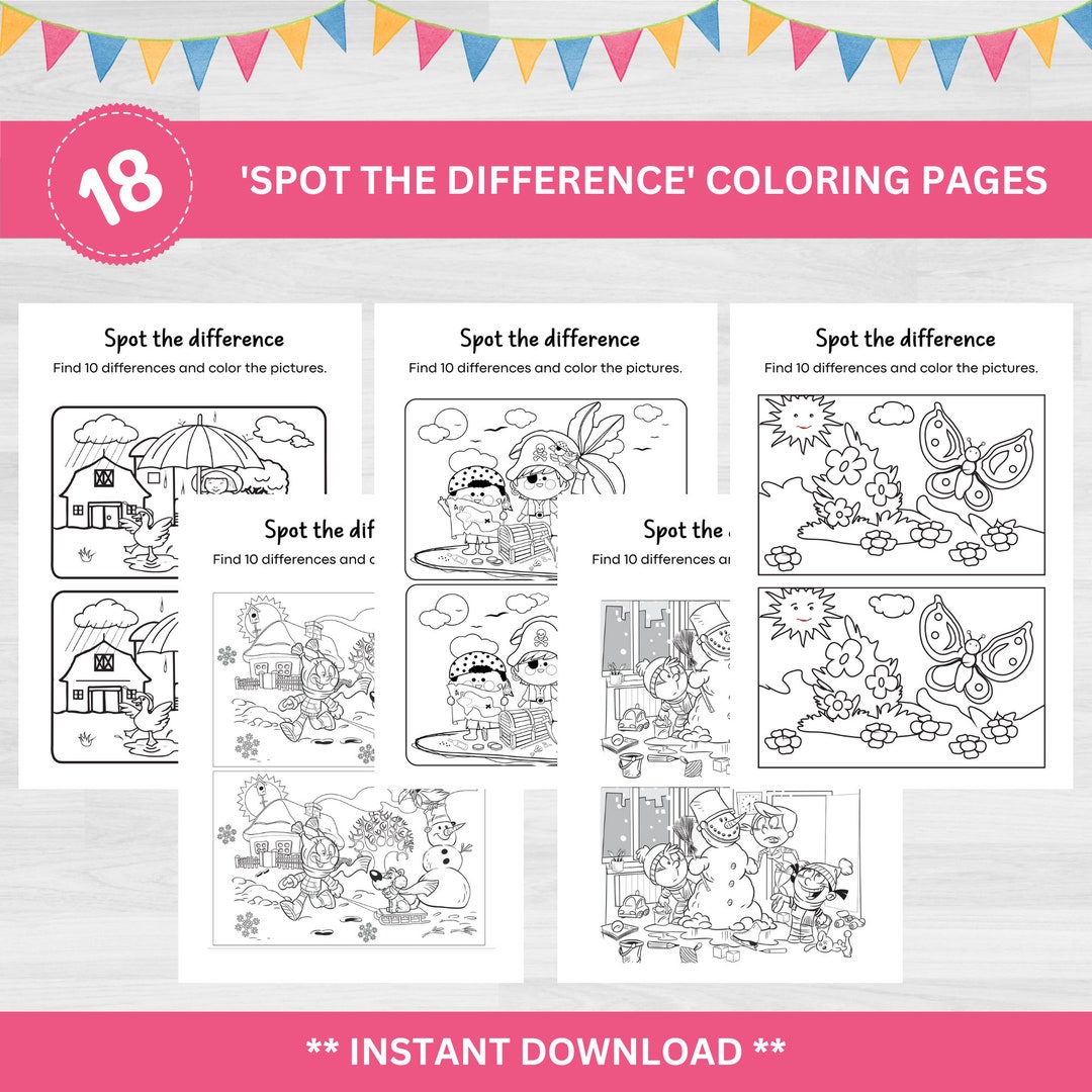 Spot The Difference Printable For Kids Free