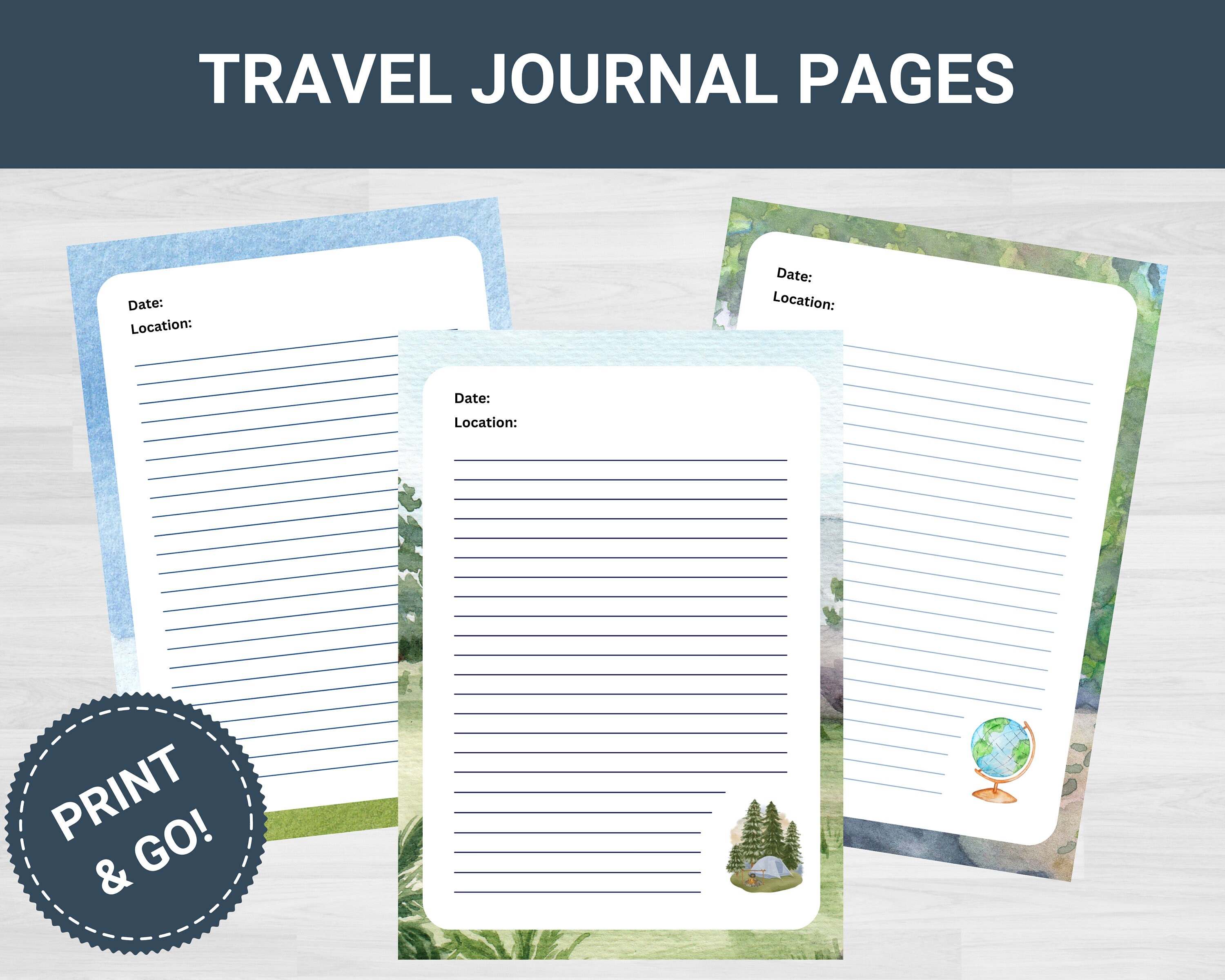 Travel Journal Printable Kid's Travel Journal Travel Journal Digital ...