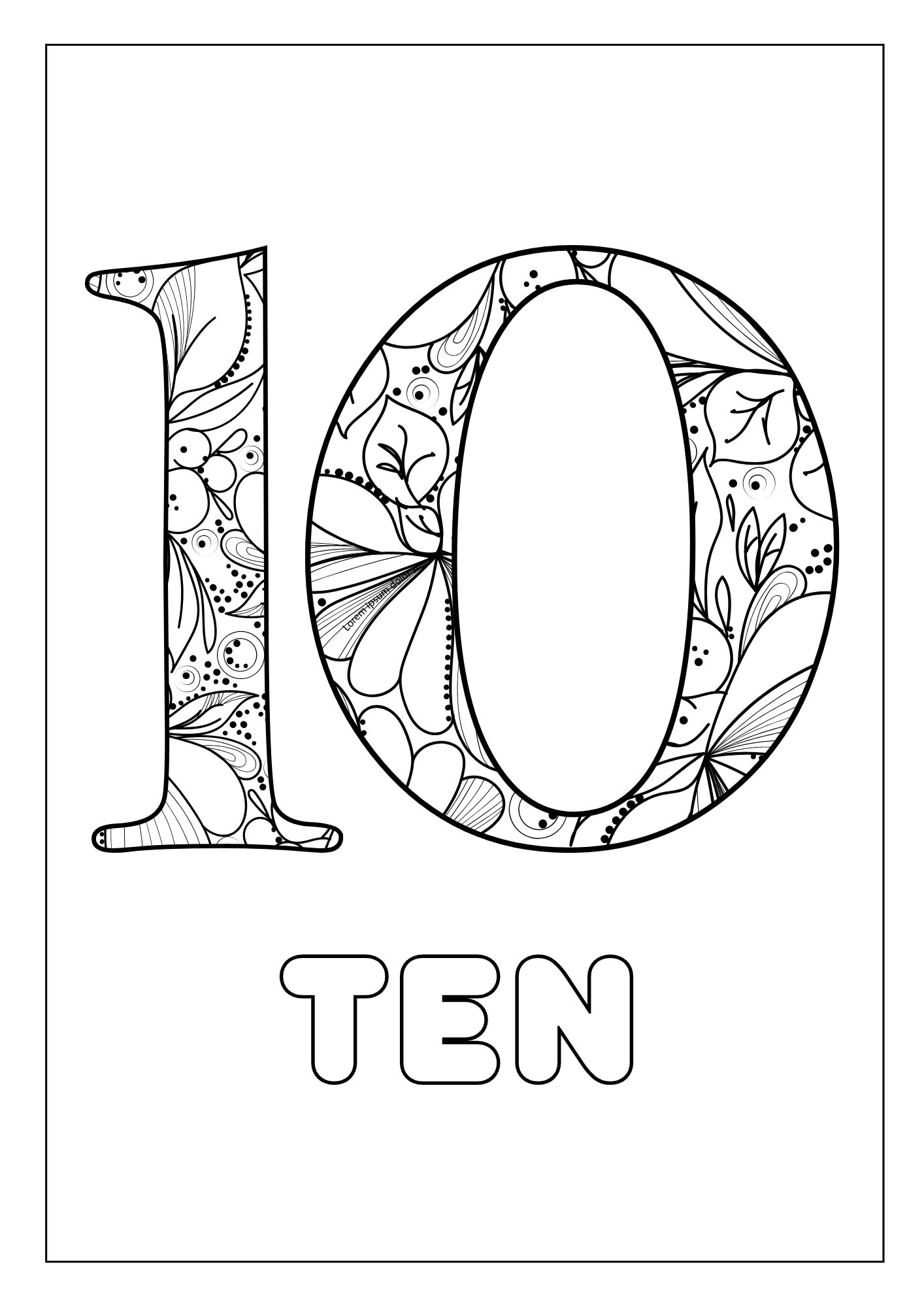 Mandala Numbers Coloring Pages Numbers 1-10 Coloring - Etsy