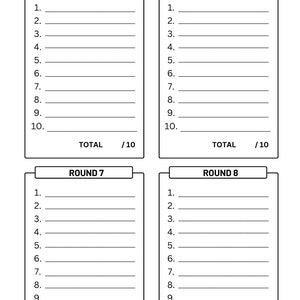 Trivia Answer Sheets | Trivia Quizzes | Trivia Night | Printable Trivia ...