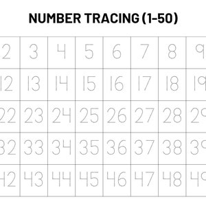 Numbers 1-100 Tracing Worksheet: Handwriting Practice for Preschool ...