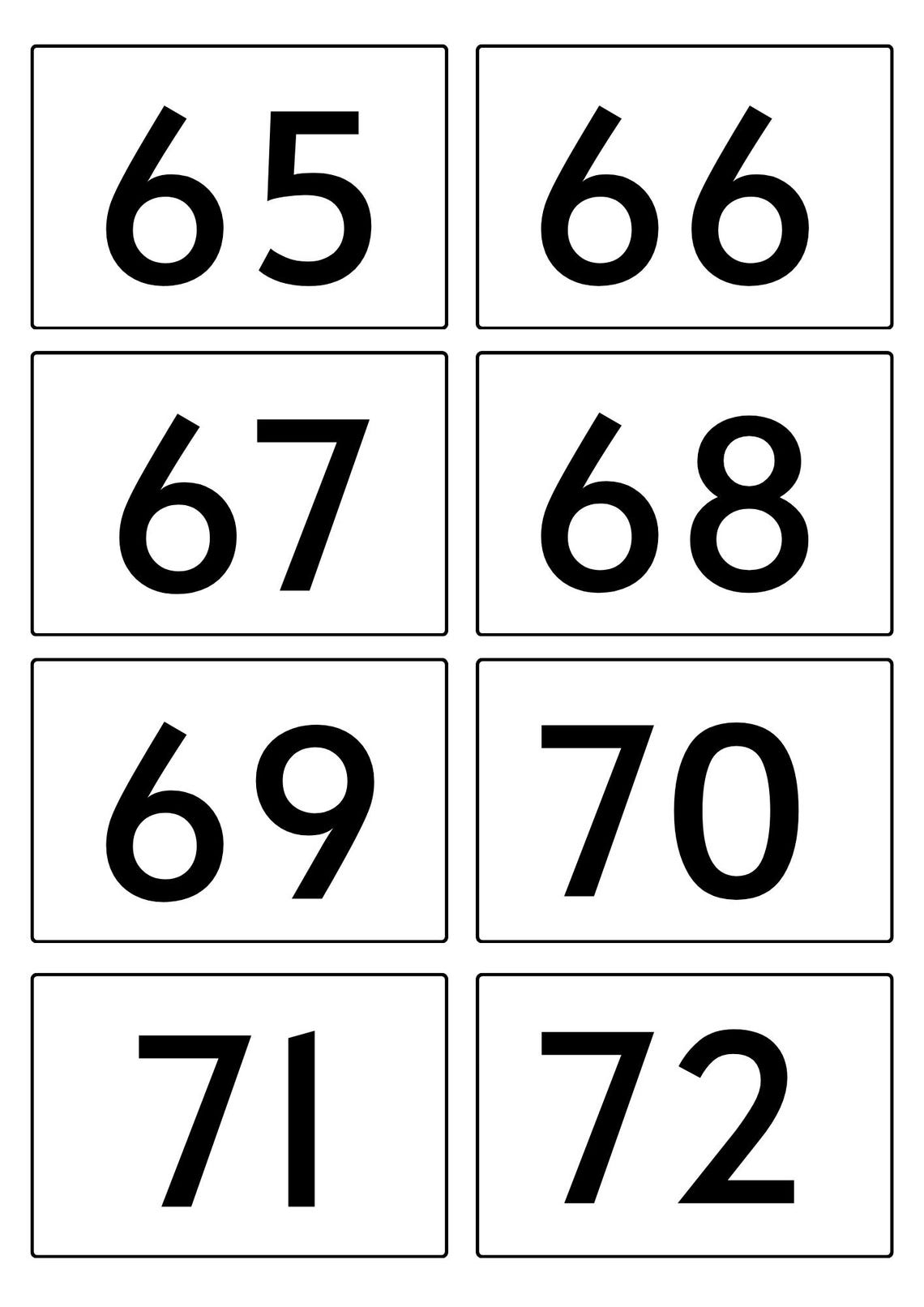 Number Flash Cards 1-100: Printable Numeracy Aid (digital Download) - Etsy