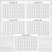 Number Charts 1-2000 Printables: Teacher Classroom Homeschool Resource ...