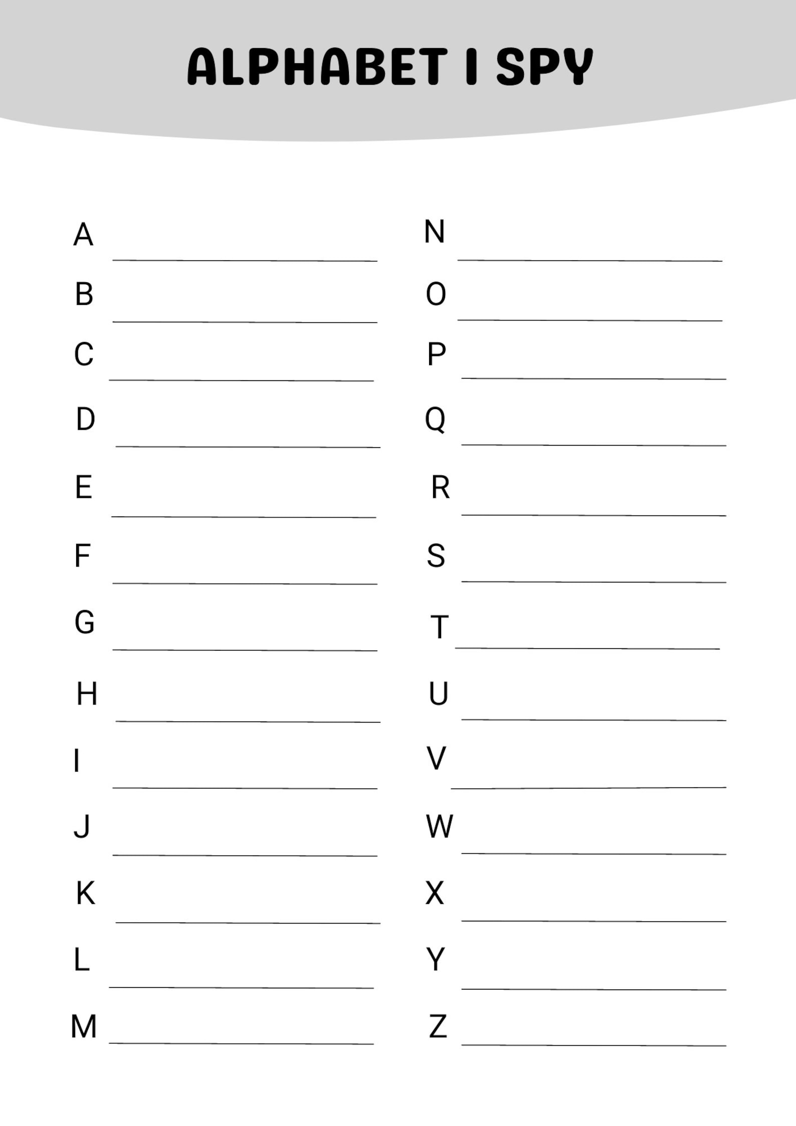 I Spy Printable | Alphabet I Spy Printable | I Spy Printable Game ...