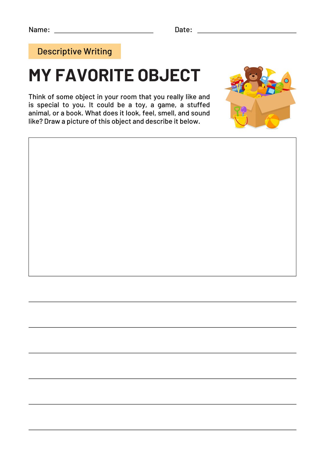 Descriptive Writing Prompts: Story Starters & Draw and Write (digital ...