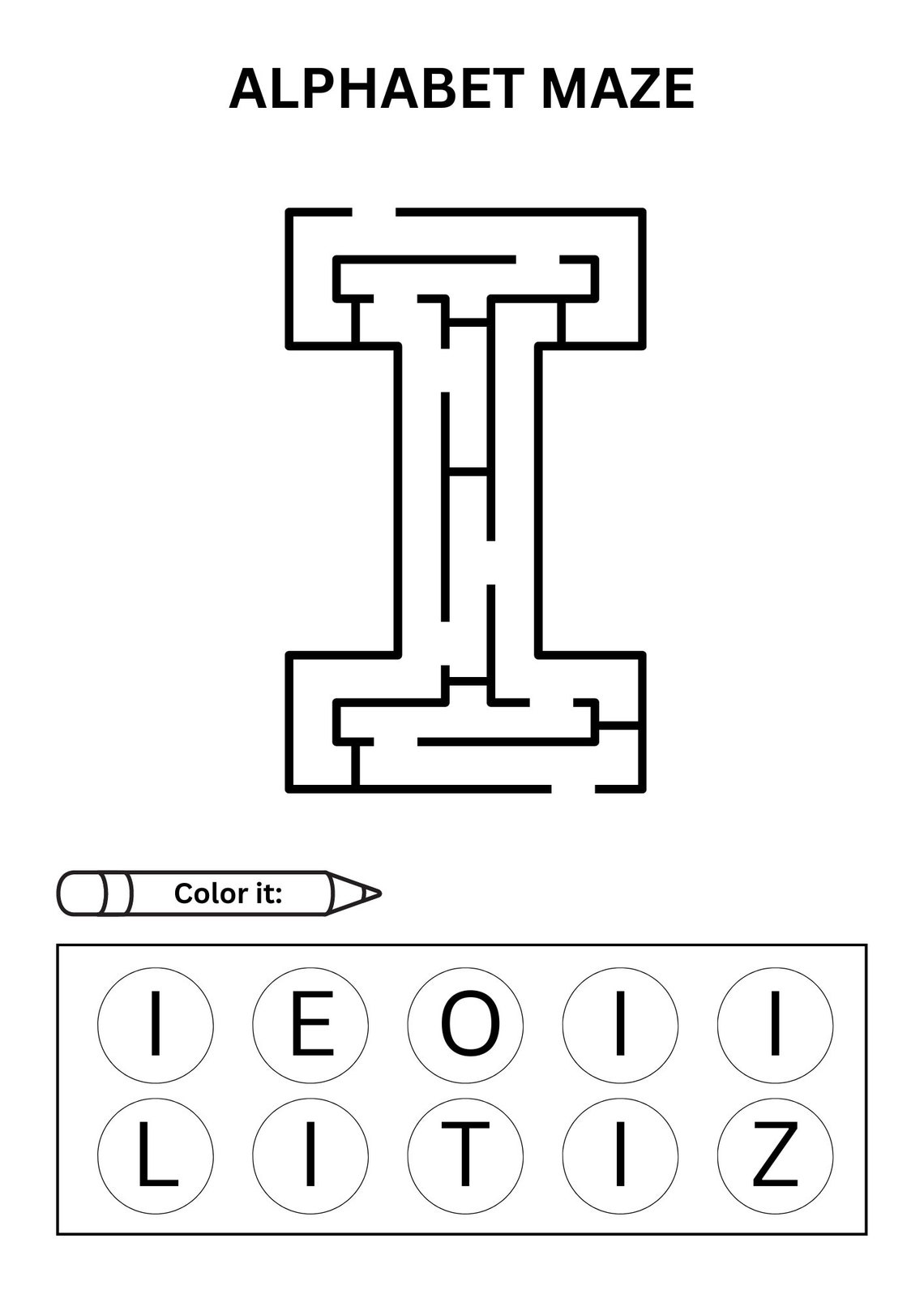Alphabet Mazes Alphabet Printables Alphabet Worksheets Alphabet ...