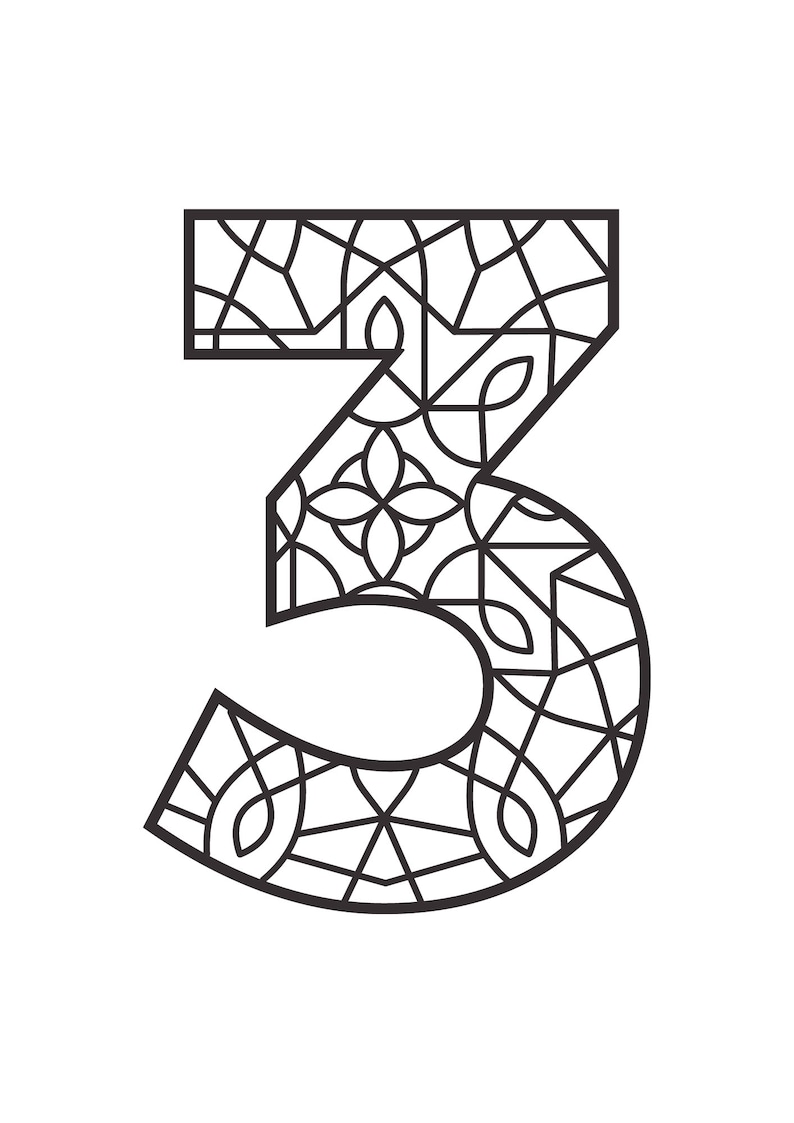 Mandala Numbers 1-10 Coloring Pages: Mindfulness Printable (PDF) - Etsy