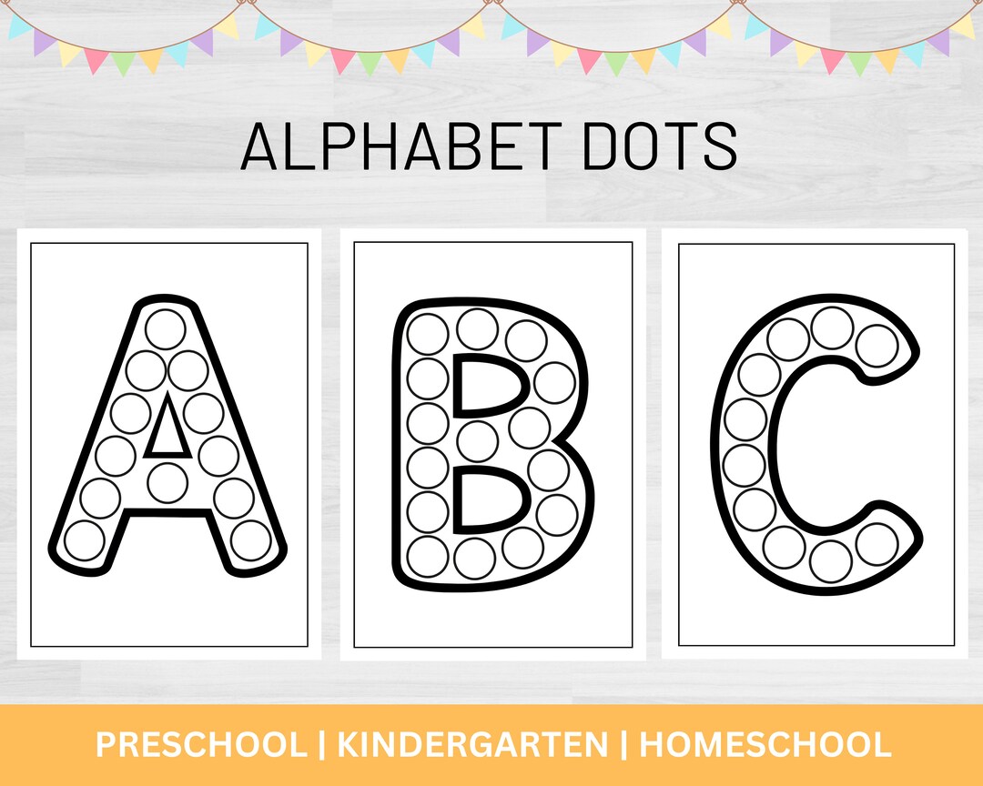 Alphabet Dots Alphabet Dot Marker Alphabet Dot Printables - Etsy