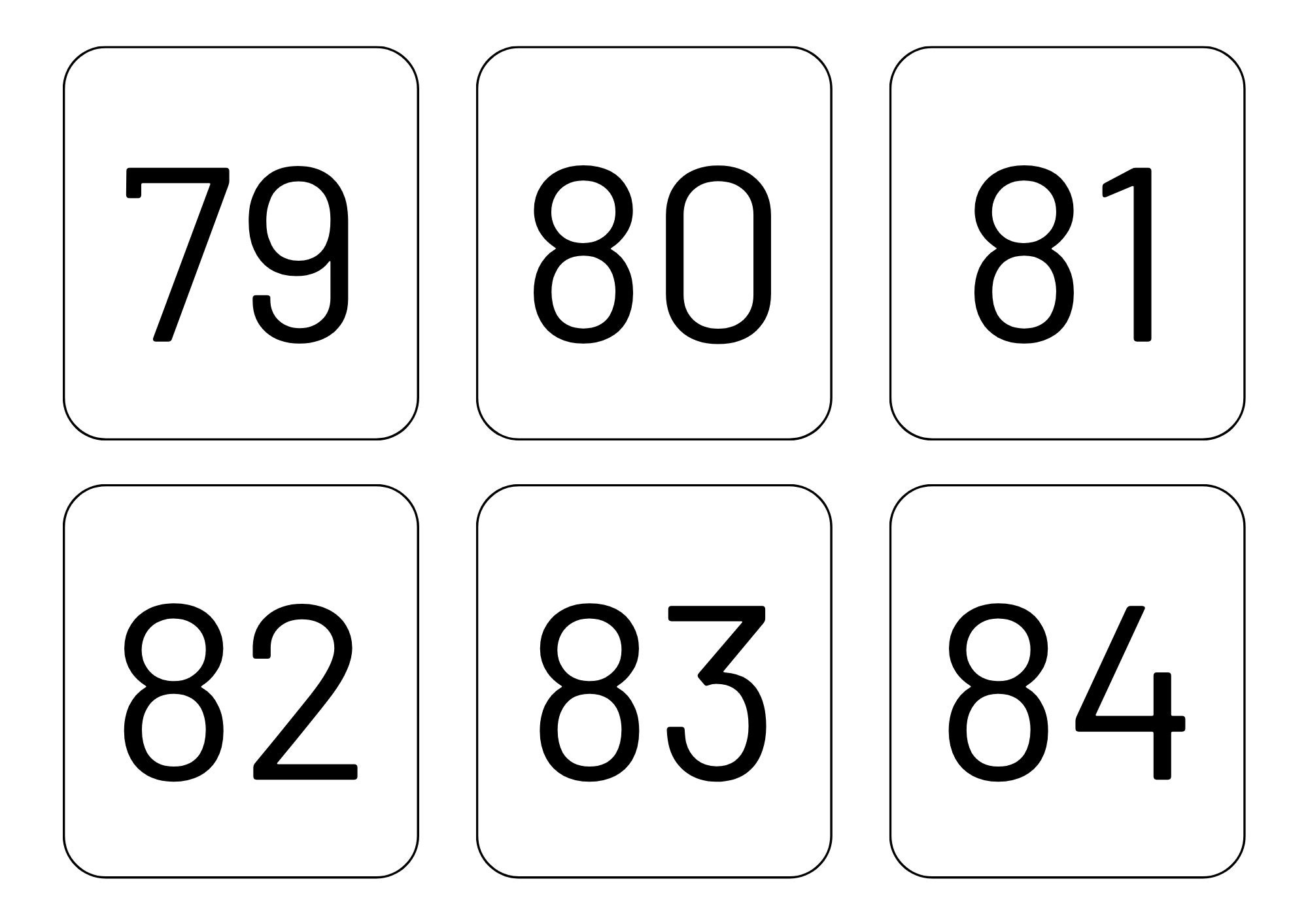 Numbers 1-100 Flashcards Count to 100 Learn to Count Math Printables ...