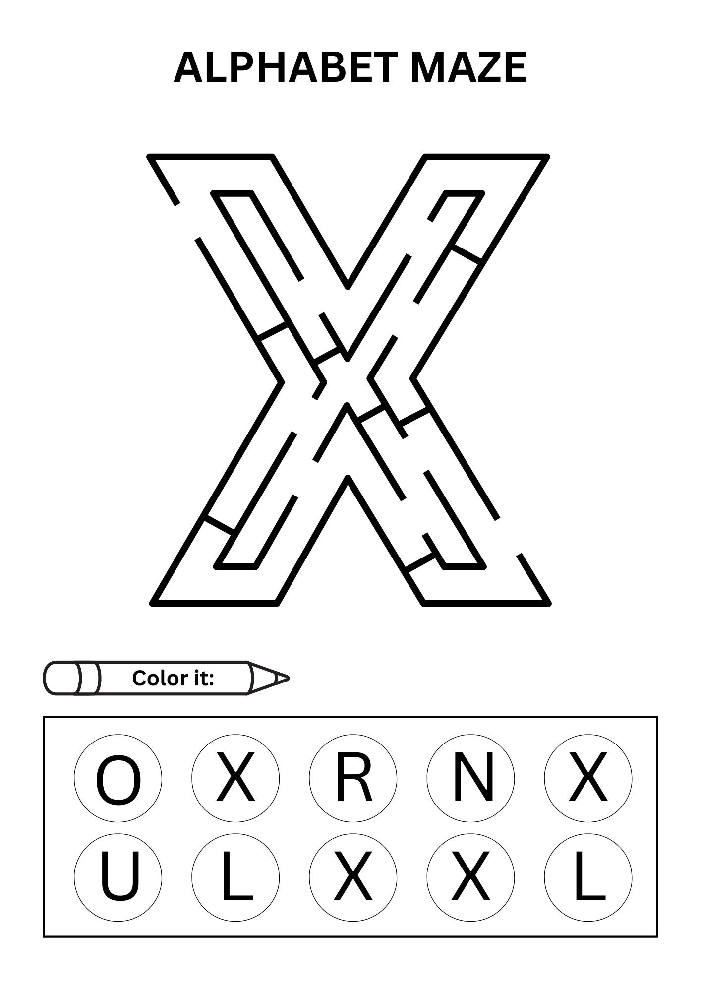 Alphabet Mazes Alphabet Printables Alphabet Worksheets Alphabet ...