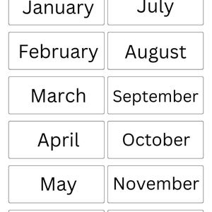 Months of the Year Printable Chart: Classroom Learning (digital ...