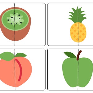 Fruit Matching Activity | Fruit Flashcards| Fruit Matching Printable ...