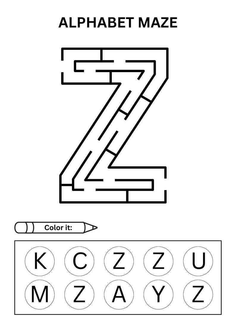 Alphabet Mazes Alphabet Printables Alphabet Worksheets Alphabet ...