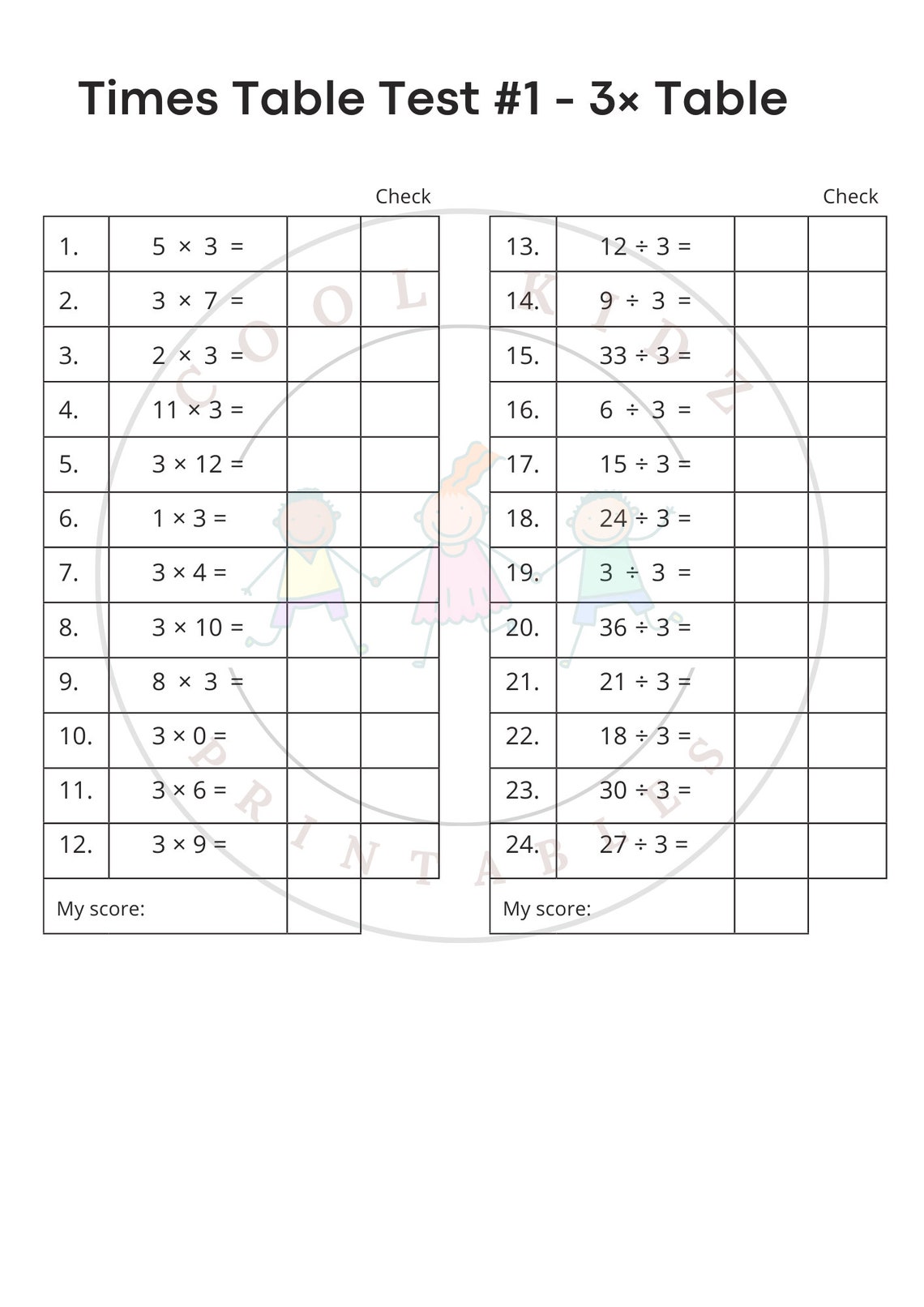 Times Table Multiplication Worksheets | Time Tables Printable | Times ...