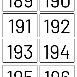 Number Flash Cards 101-200: Printable Numeracy Aid (digital Download ...