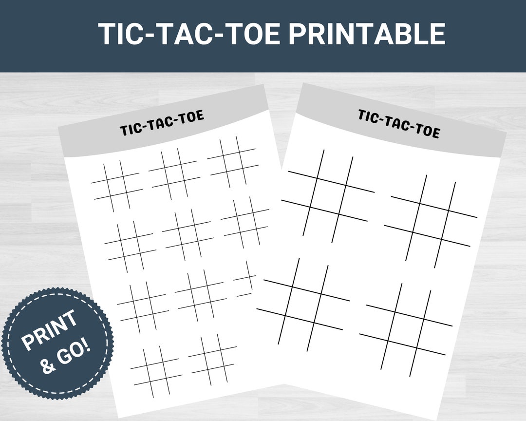 Tic Tac Toe Printable Noughts and Crosses Printable Road - Etsy