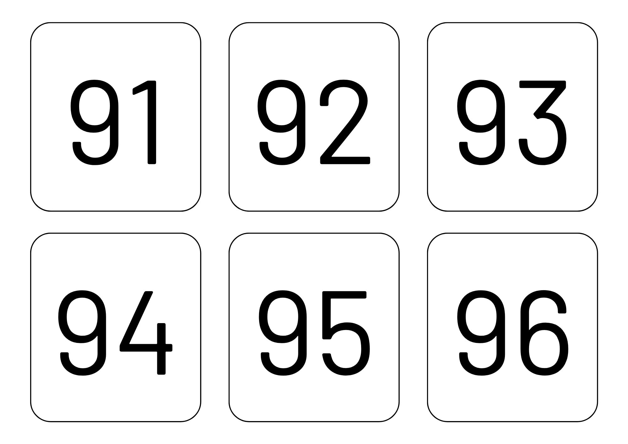 Tarjetas didácticas de los números del 1 al 100 / Contar hasta 100 ...