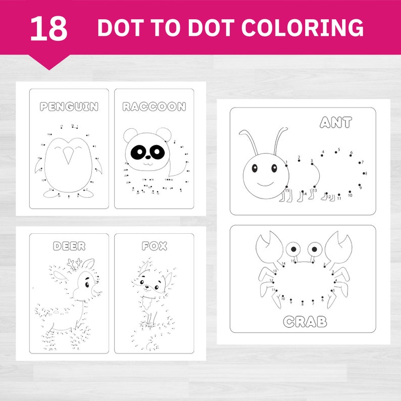 Dot to Dot | Connect the Dots | Numbers Worksheets | Coloring ...