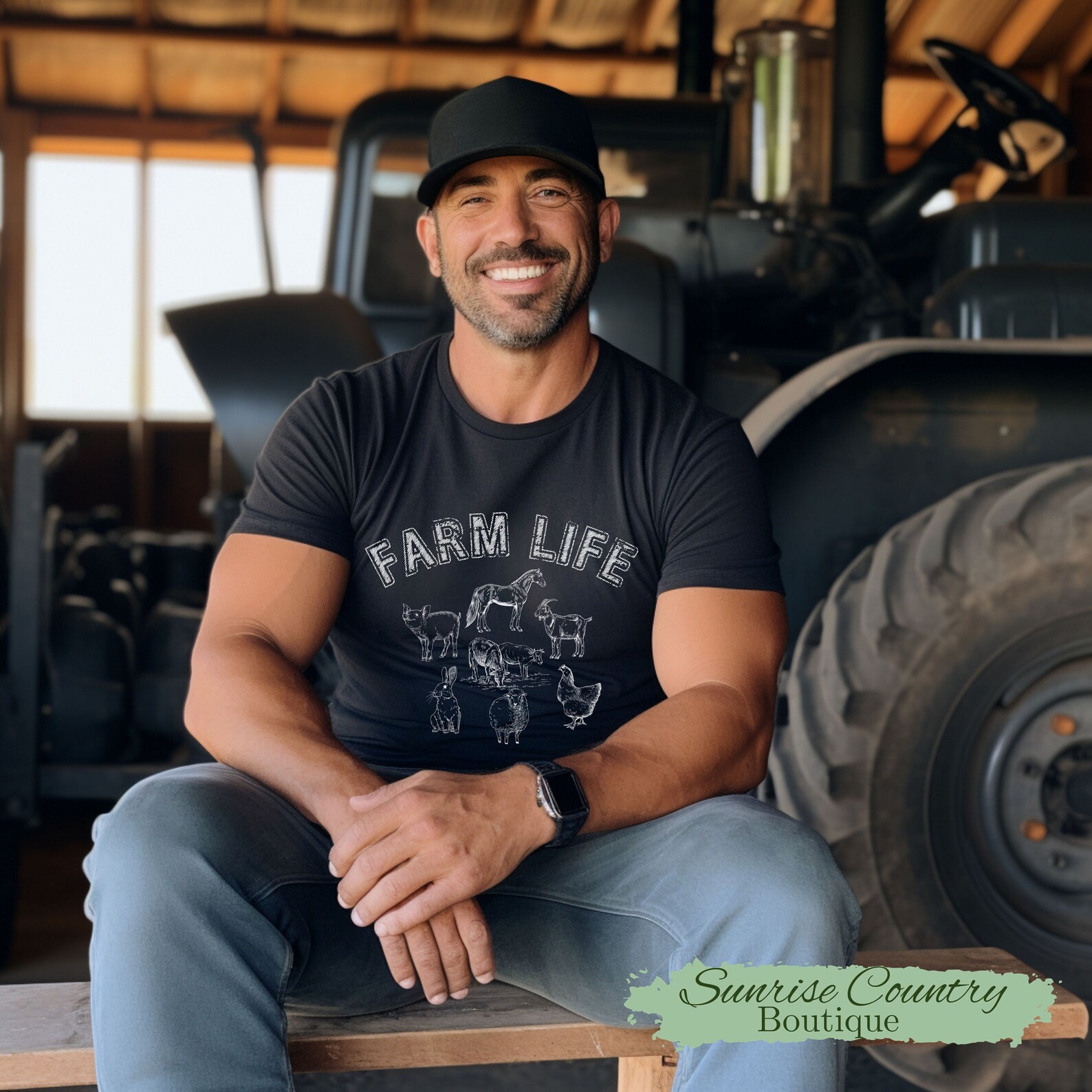 Farm Life T-shirt, Farm Animal Tshirt, Farm Living Gift, Farmer Shirt ...